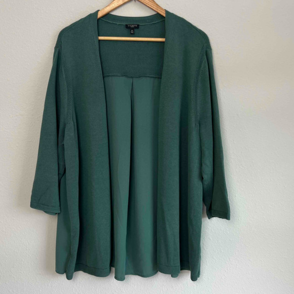 Talbots | Sweaters | Talbots Size 3x Cardigan Green Long Sleeve Top ...